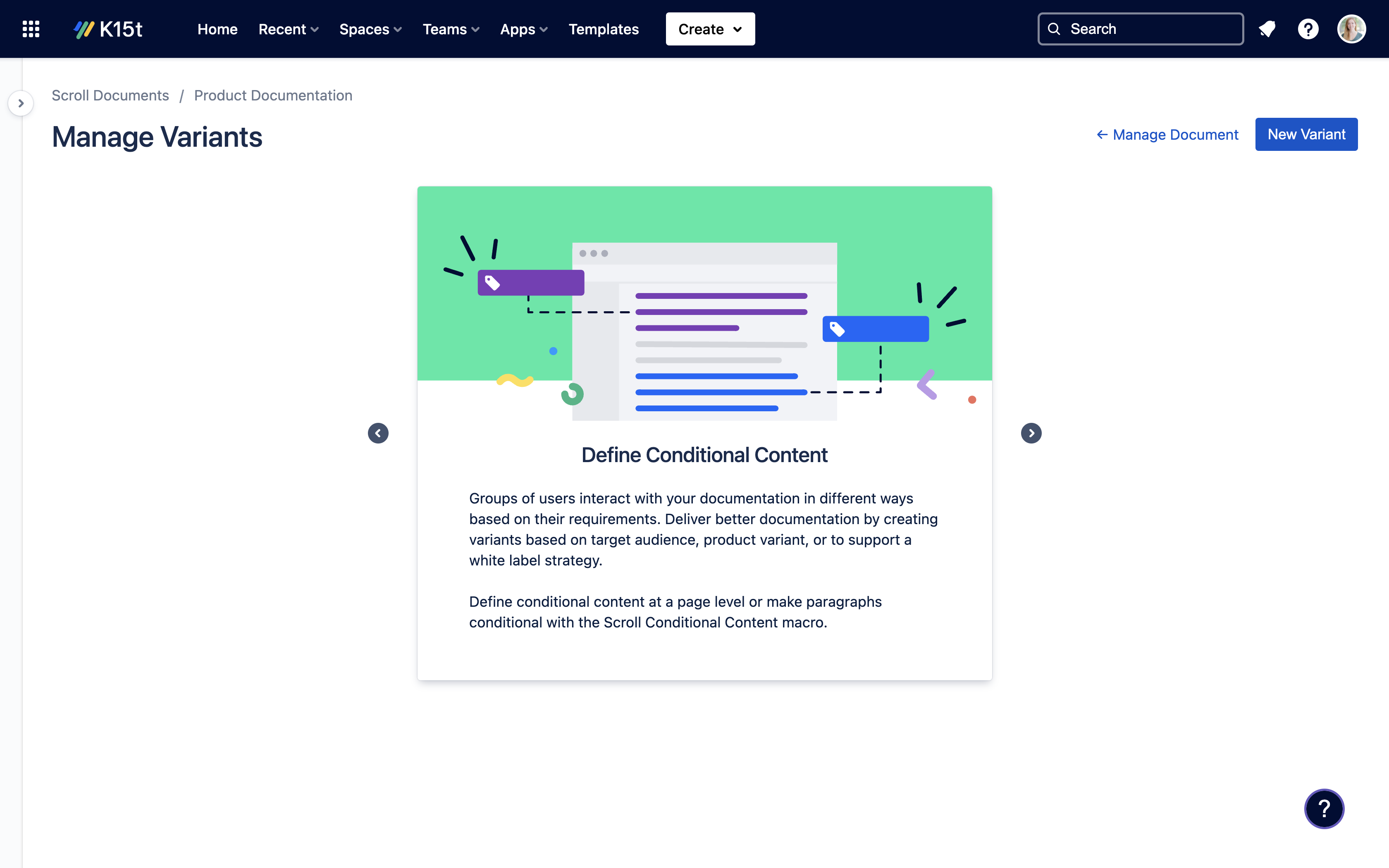 Scroll Documents: Manage Versions, Variants, and Translations of Your Content | K15t – Help Center